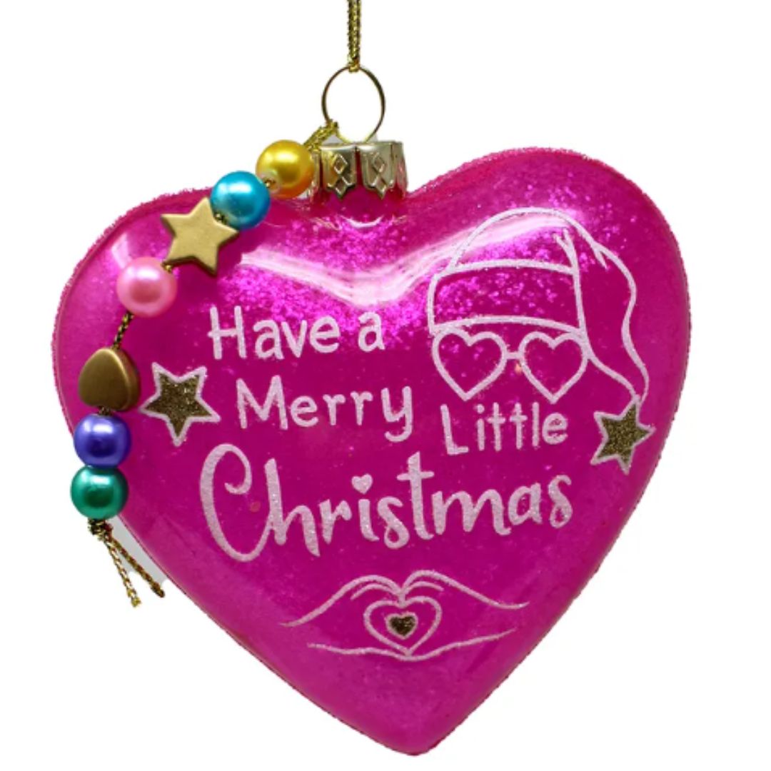 Swiftie Heart Ornament with Friendship Beads - RetroFestive.ca