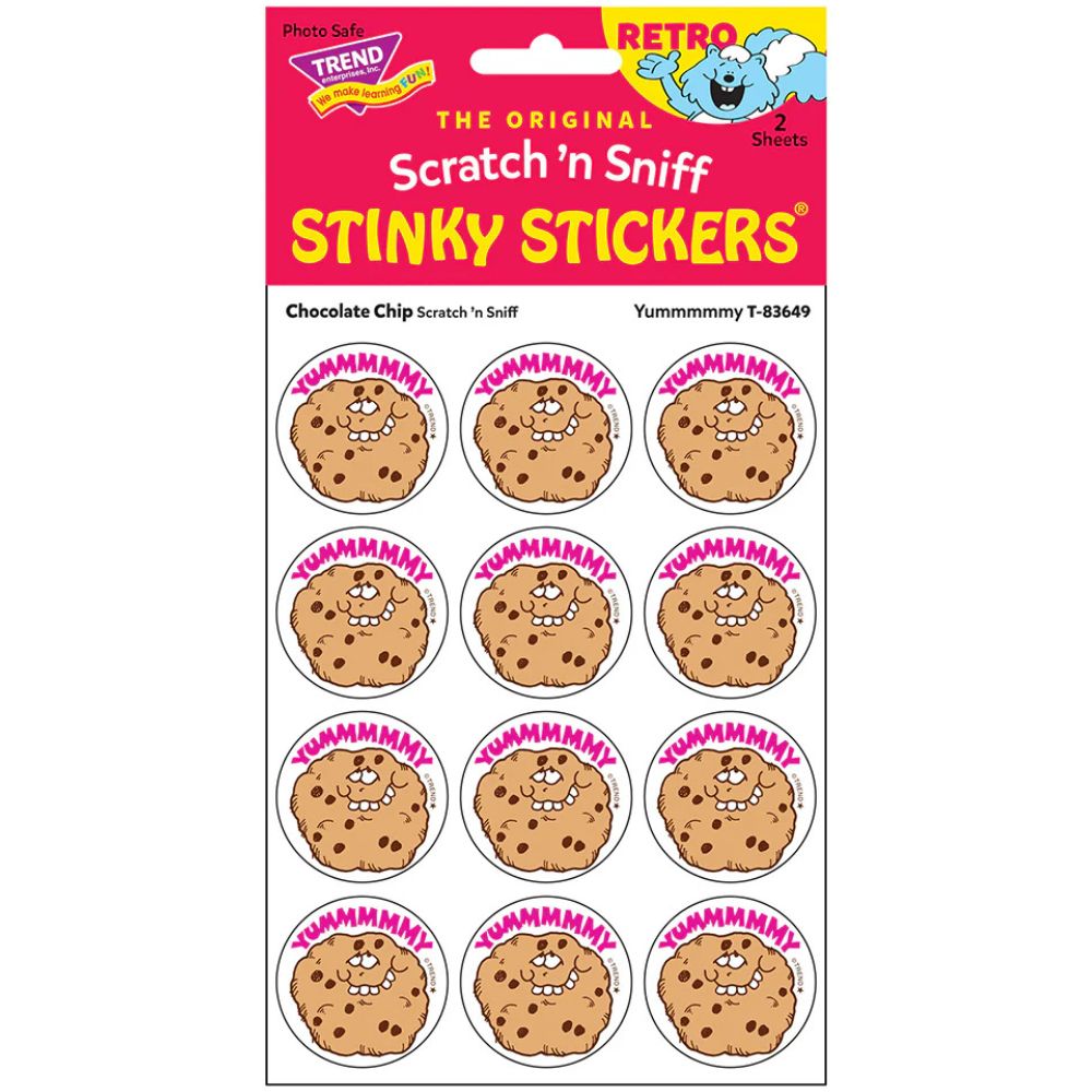 Yummmmmy! - Chocolate Chips Scent Retro Scratch 'n Sniff Stickers ...