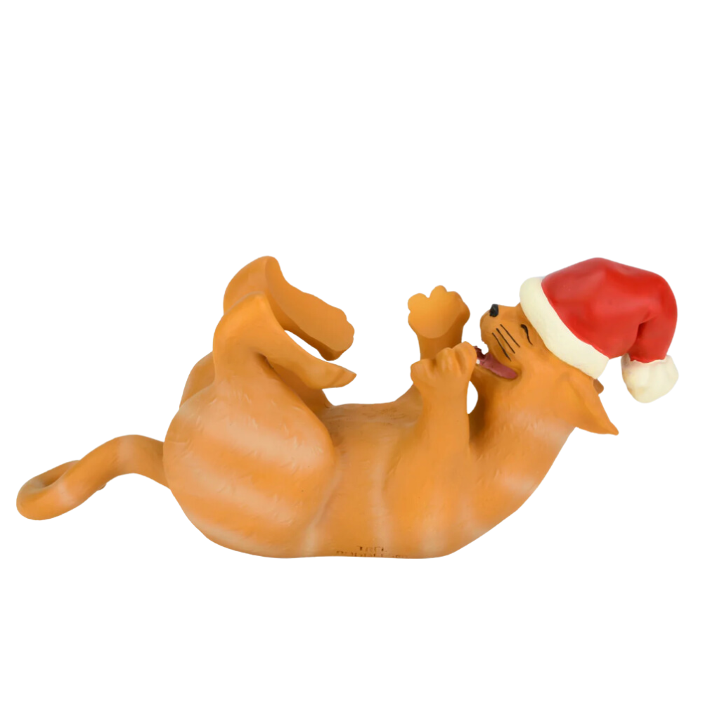 Playing Orange Cat Christmas Ornament Display Holder Canada ...