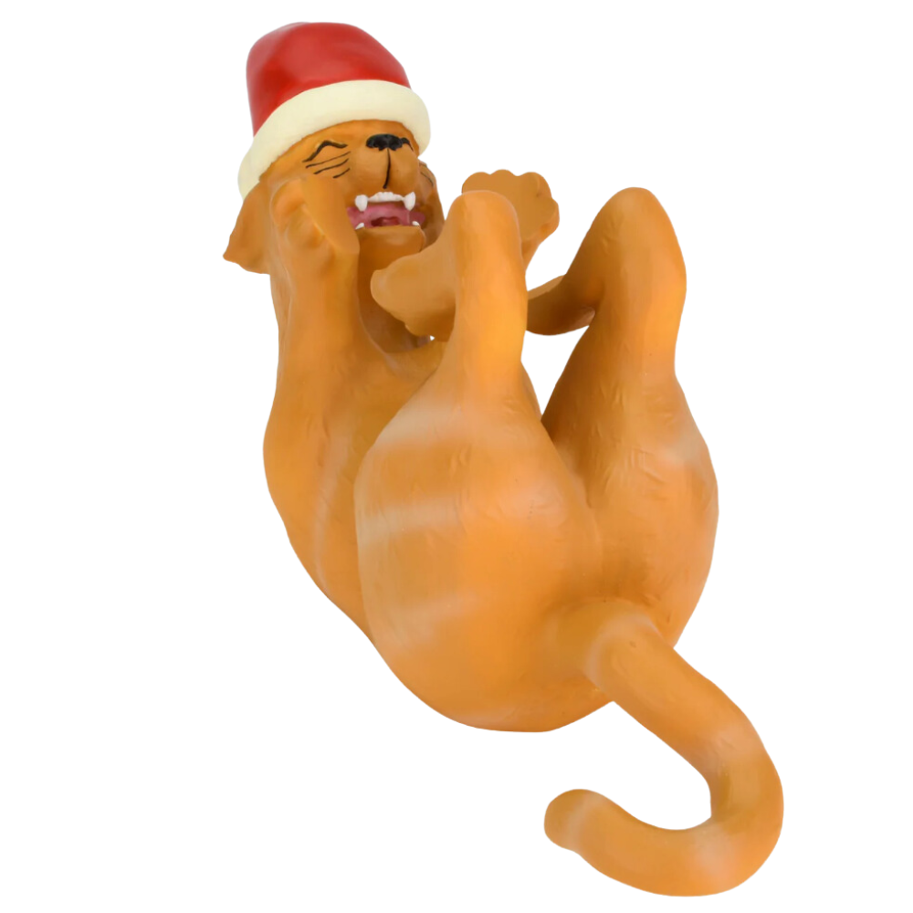 Playing Orange Cat Christmas Ornament Display Holder Canada ...