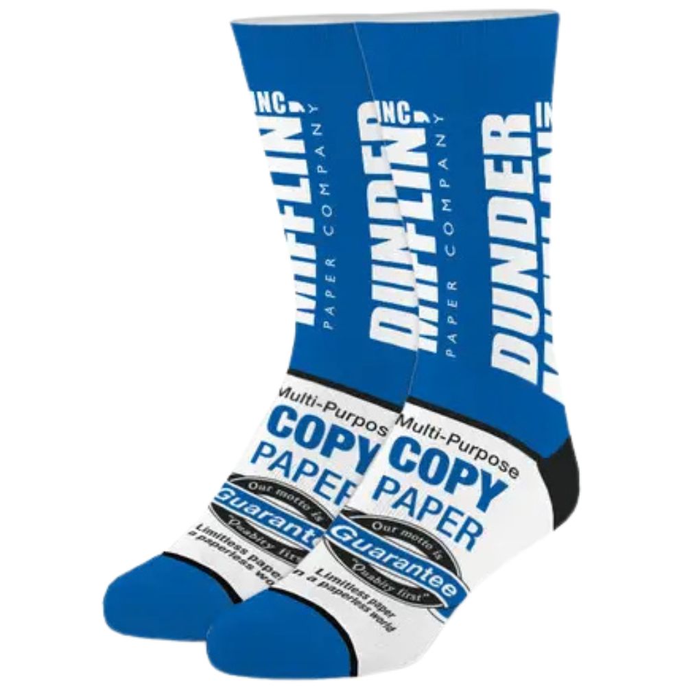 The Office - Dunder Mifflin Men's Crew Socks by Cool Socks - RetroFestive.ca