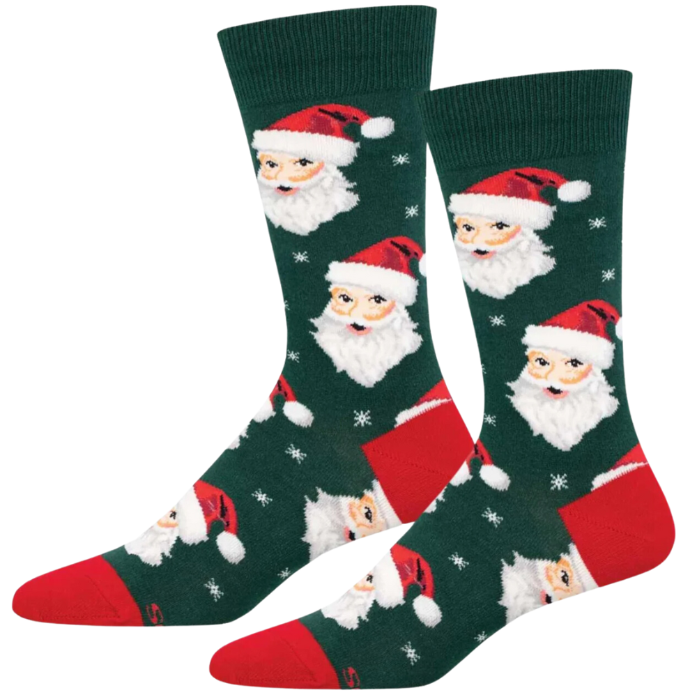 Men's Santa Socks by Socksmith Canada | RetroFestive.ca