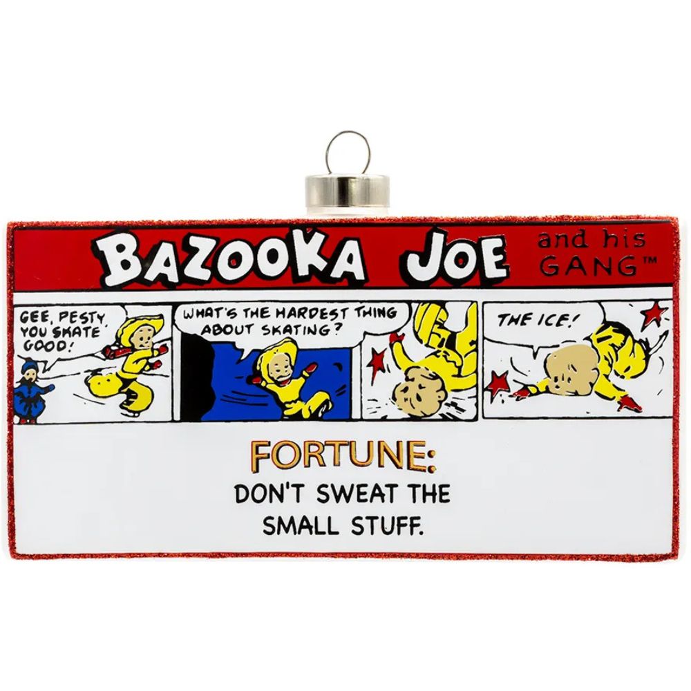 Bazooka Bubble Gum Box Glass Ornament - RetroFestive.ca