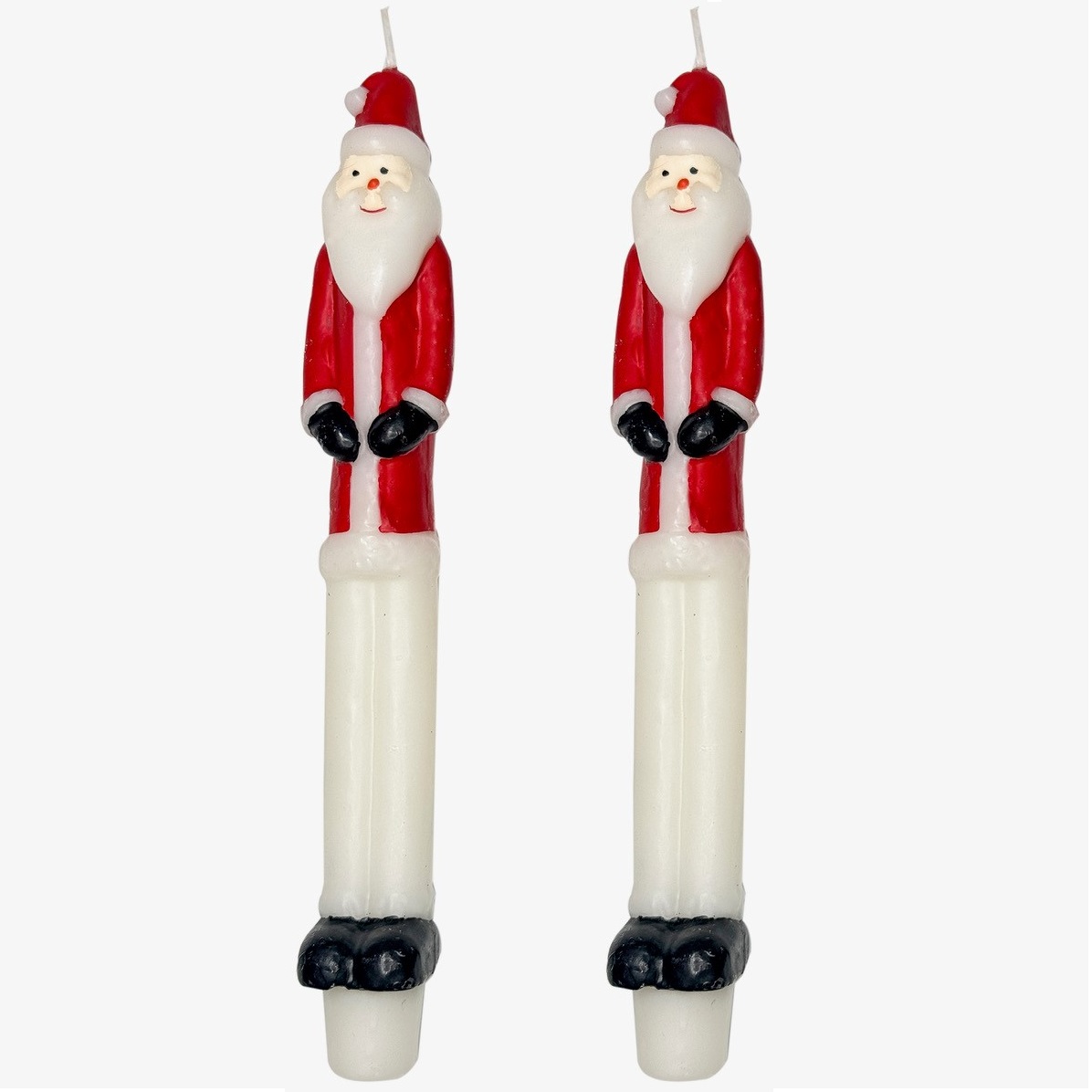 10-Inch Santa Taper Candles - Set of 2 - RetroFestive.ca