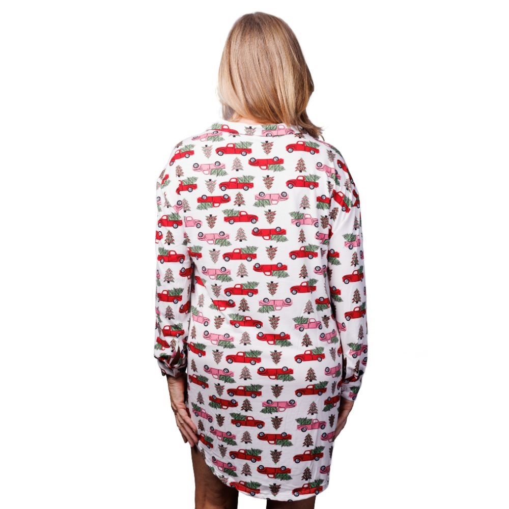 Holly Hauler Long Sleeve Sleep Dress Canada | RetroFestive.ca