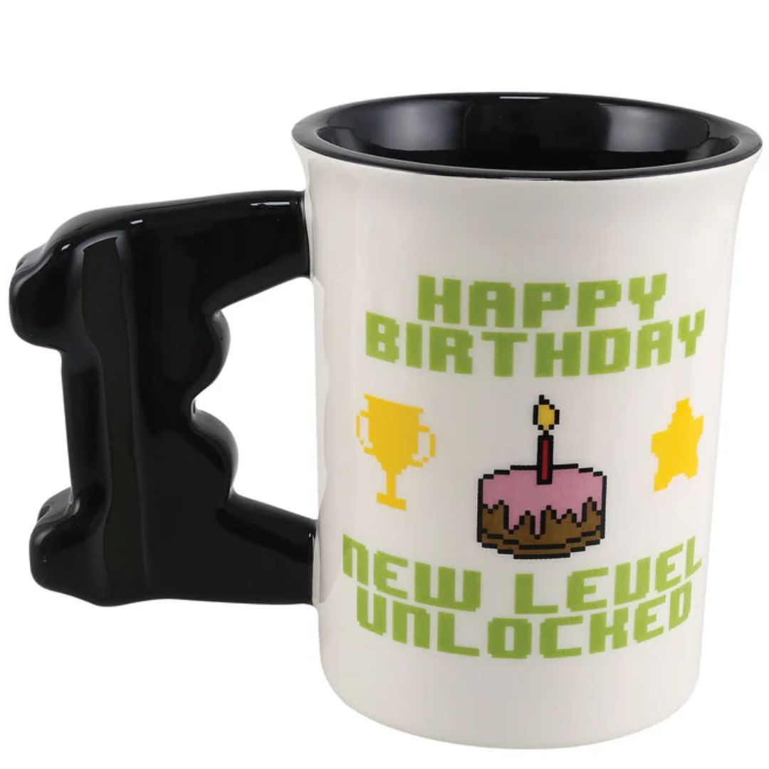 I Don't Age I Level Up Sculpted Coffee Mug - RetroFestive.ca