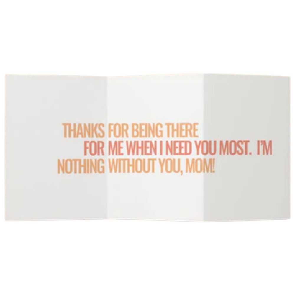 Thanks For Nothing, Mom - Trifold Mother's Day Card - RetroFestive.ca