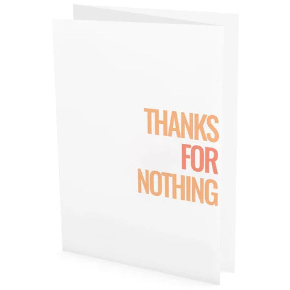 Thanks For Nothing, Mom - Trifold Mother's Day Card - RetroFestive.ca