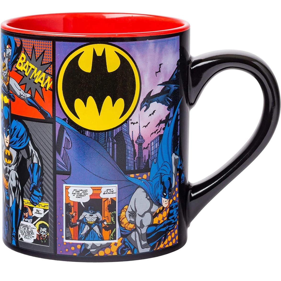 Batman Comic Panels 14 oz Ceramic Mug - RetroFestive.ca