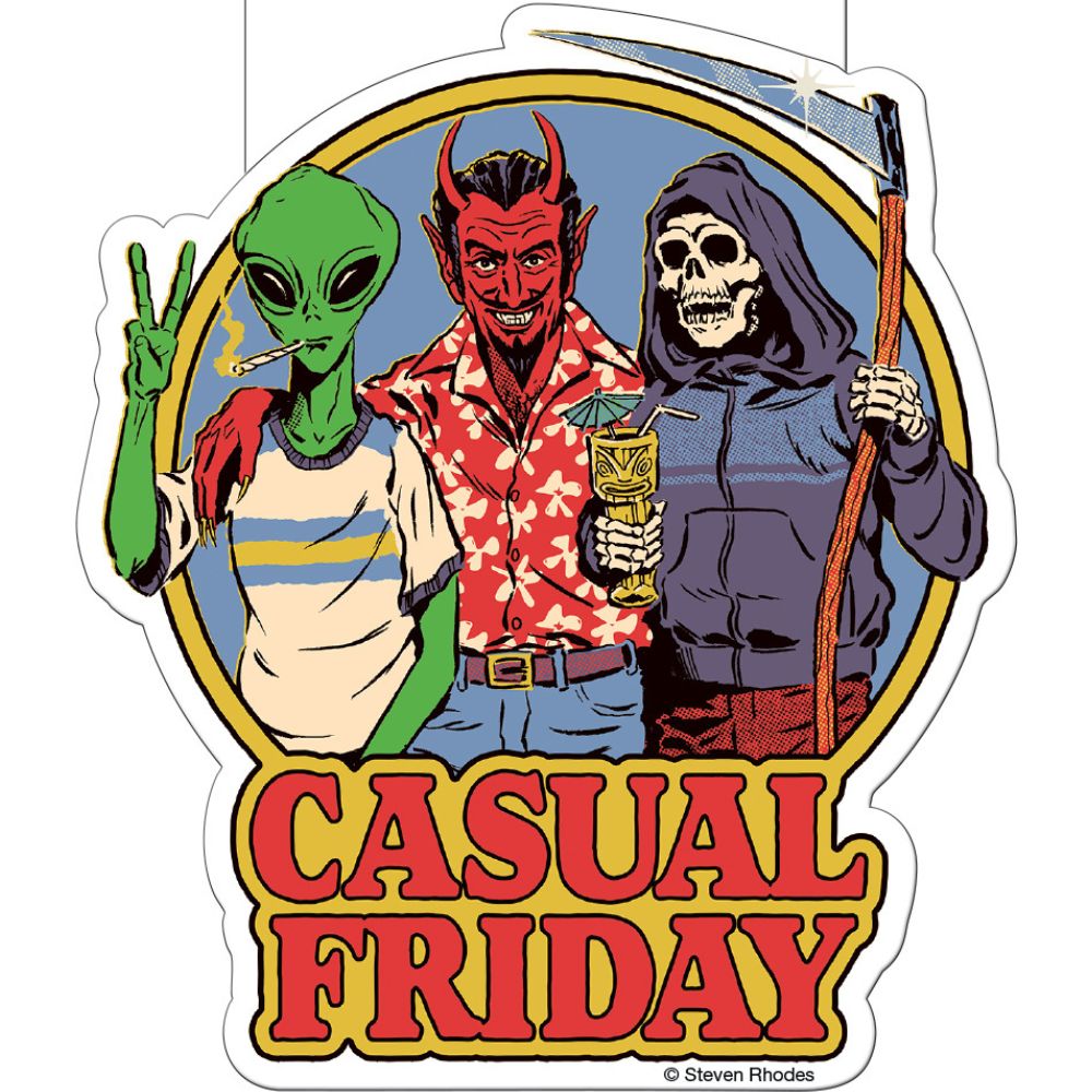 Steven Rhodes Casual Friday Die Cut Sticker - RetroFestive.ca
