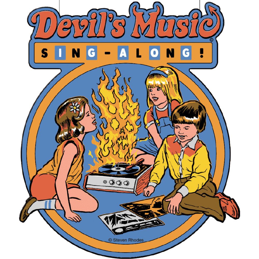 Steven Rhodes Devil's Music Die Cut Sticker - RetroFestive.ca