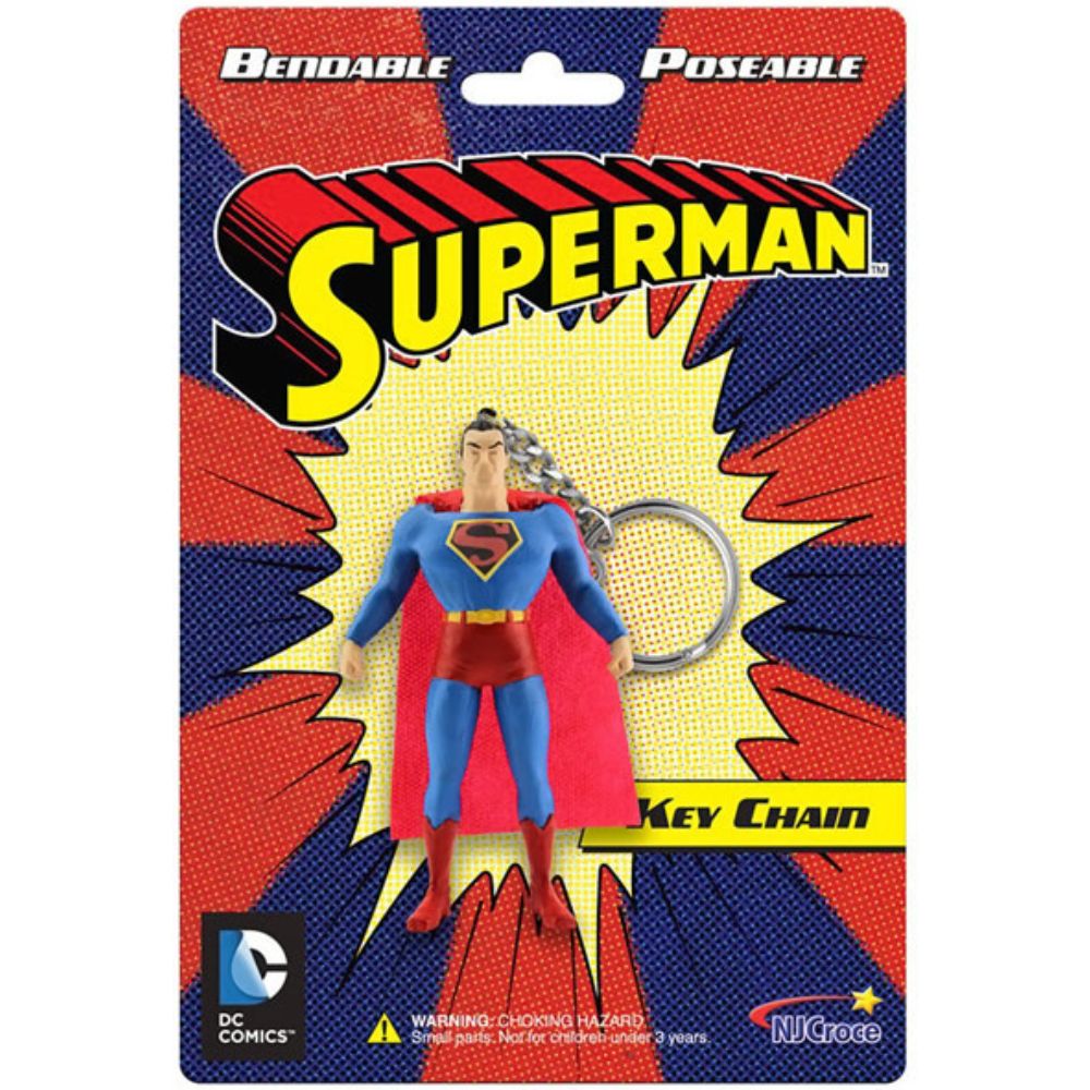 Retro Superman Bendable Keychain - RetroFestive.ca