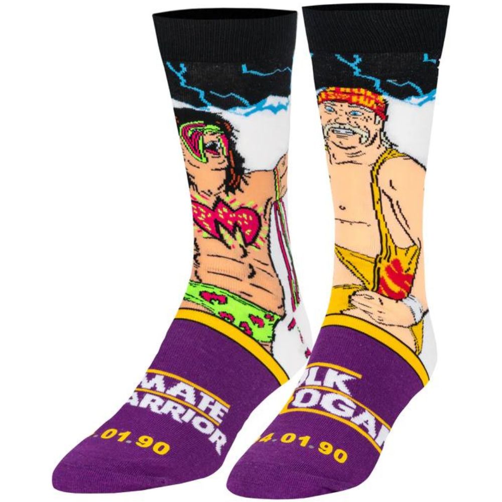 Ultimate Warrior Vs Hulk Hogan Socks by Odd Sox - RetroFestive.ca