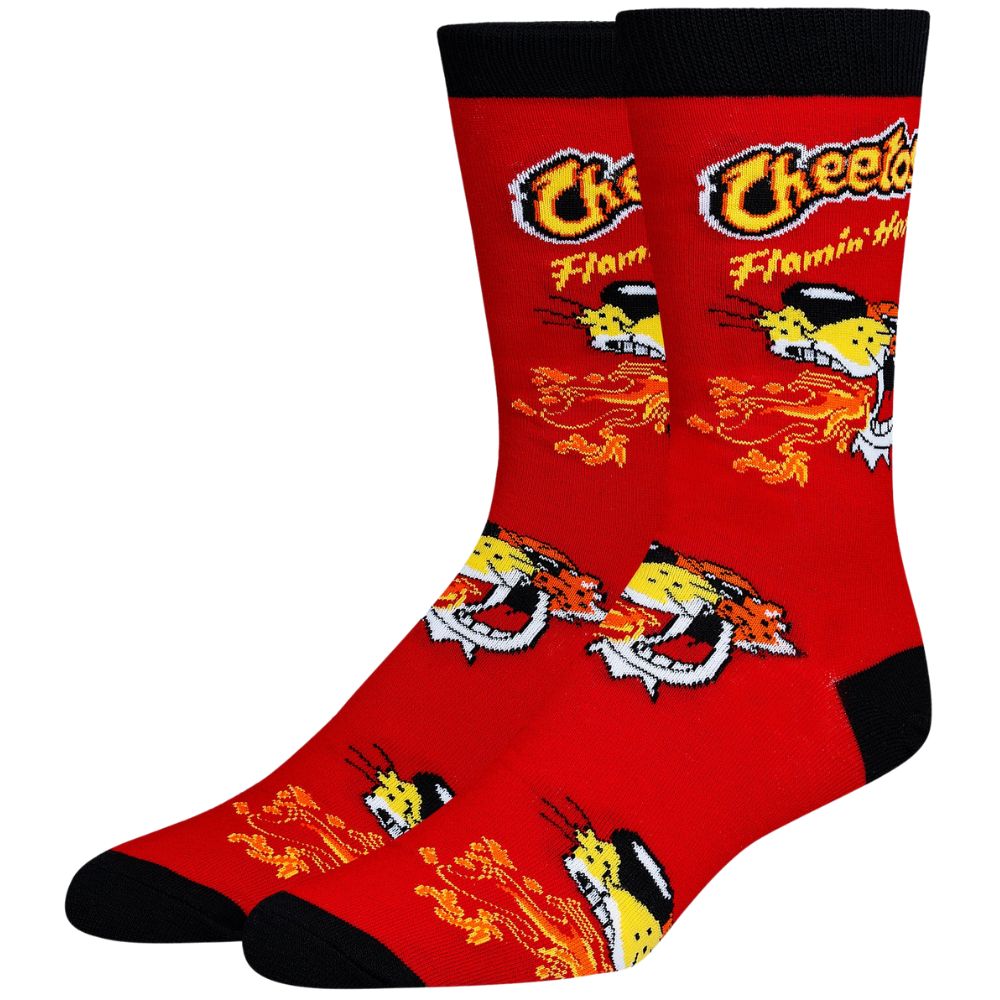 Flamin Hot Cheetos Men's Crew Socks by Cool Socks - RetroFestive.ca