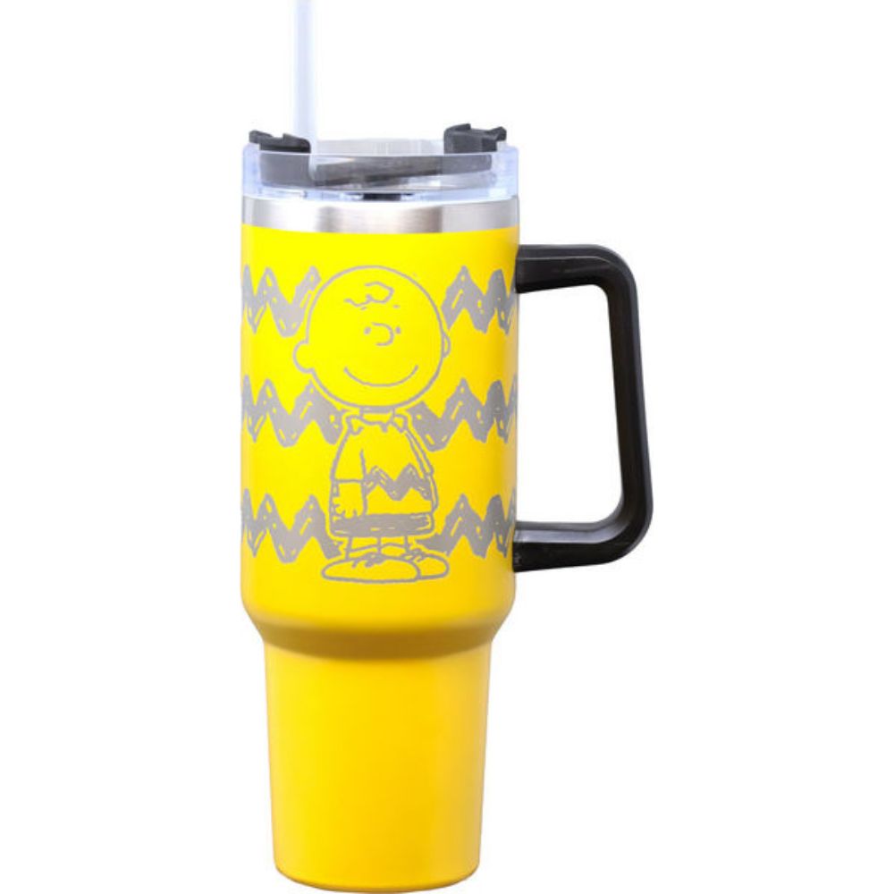 Charlie Brown Etched 40-Ounce Stainless Steel Travel Mug - RetroFestive.ca