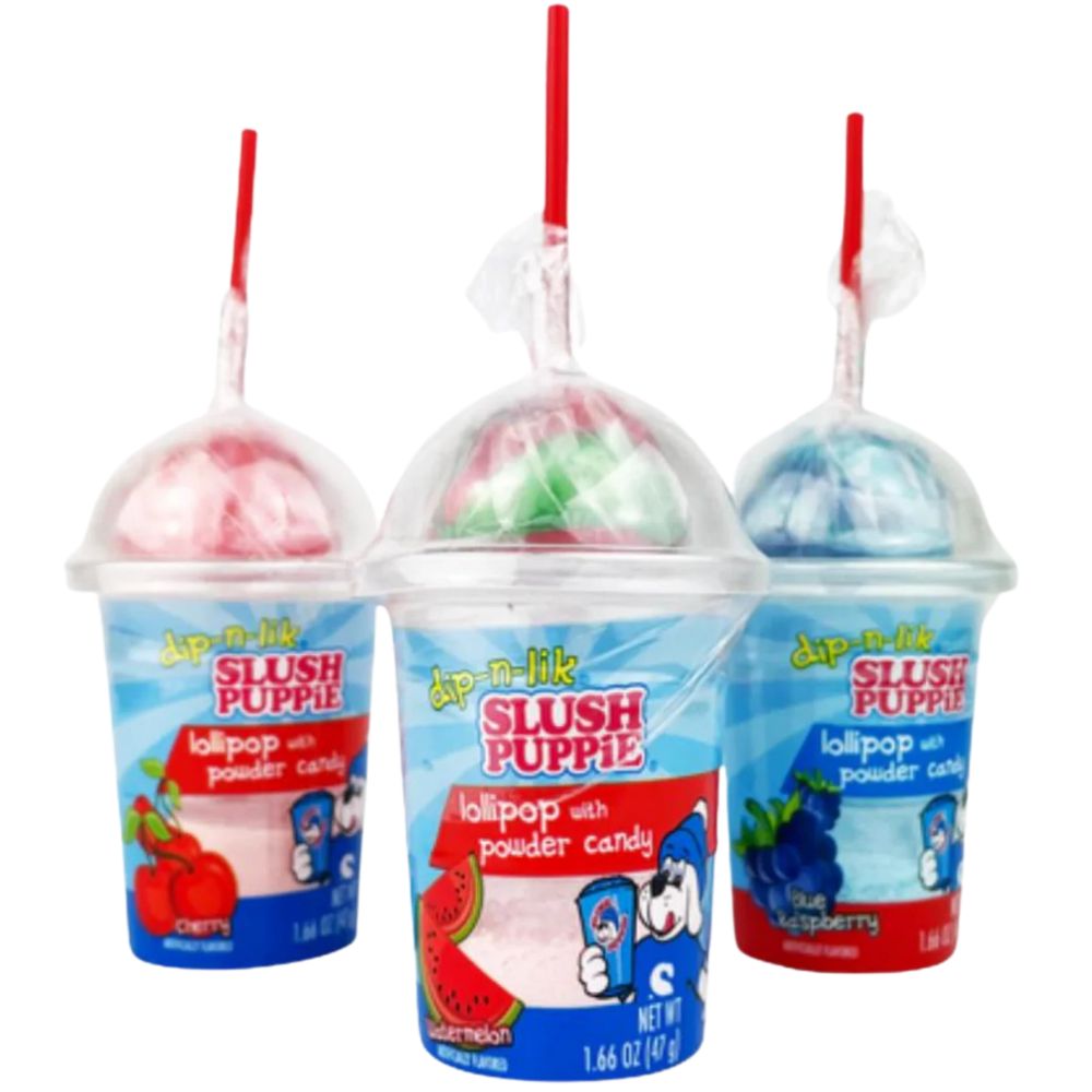 Slush Puppie Dip N Lik Lollipop with Powder Candy - RetroFestive.ca