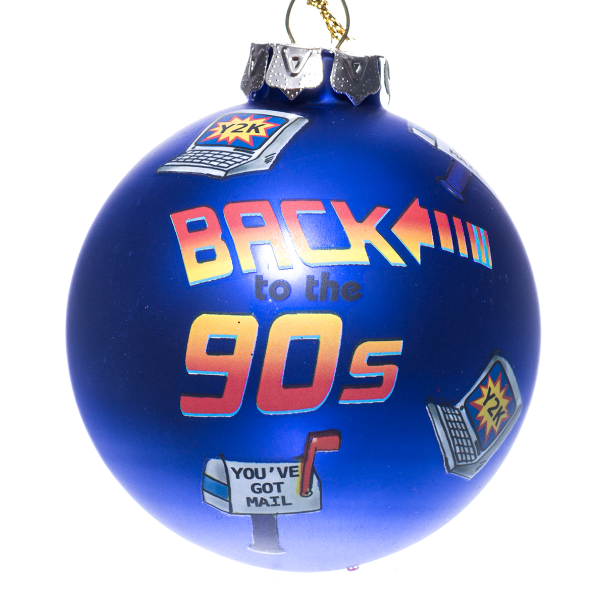 Back to the 90's Glass Ball Ornament - RetroFestive.ca