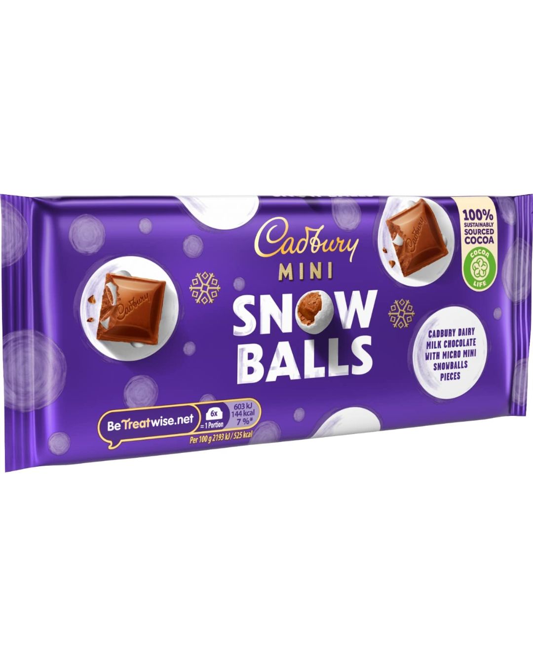 Cadbury Mini Snow Balls Tablet 110g (UK Import) - RetroFestive.ca
