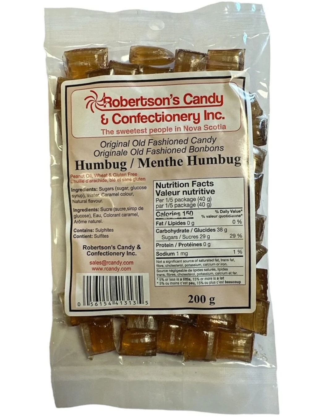 Old Fashioned Humbug Candy by Robertson's Candy (200g) - RetroFestive.ca
