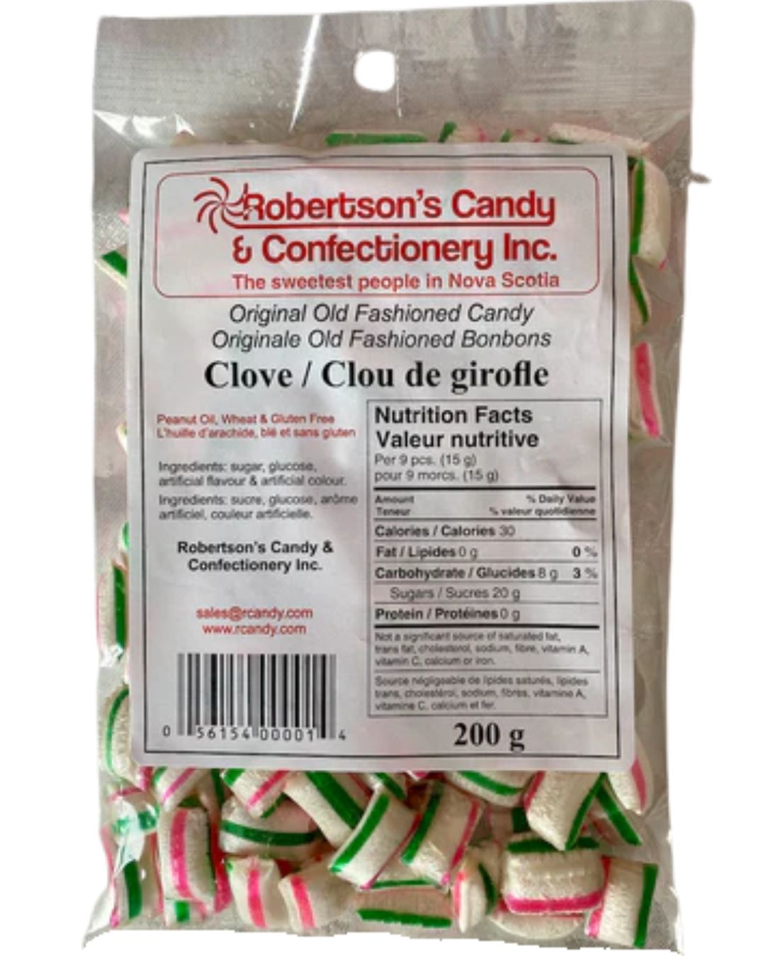 Old Fashioned Clove Candy by Robertson's Candy (200g) - RetroFestive.ca