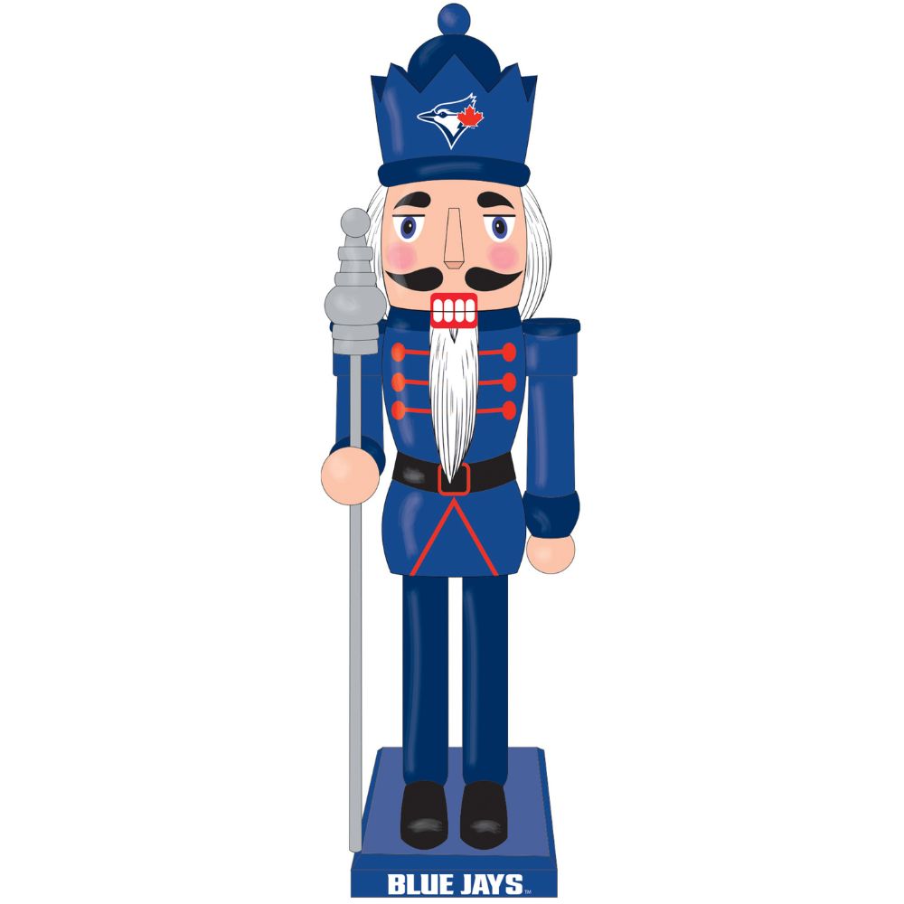 Toronto Blue Jays 12-Inch Nutcracker with Staff - RetroFestive.ca