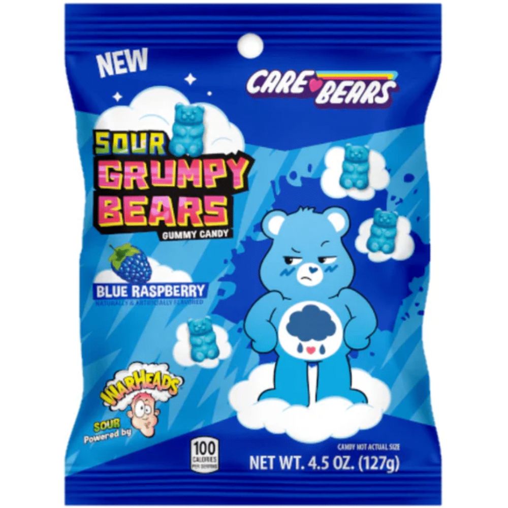 Care Bears X Warheads Sour Grumpy Bears Peg Bag - RetroFestive.ca