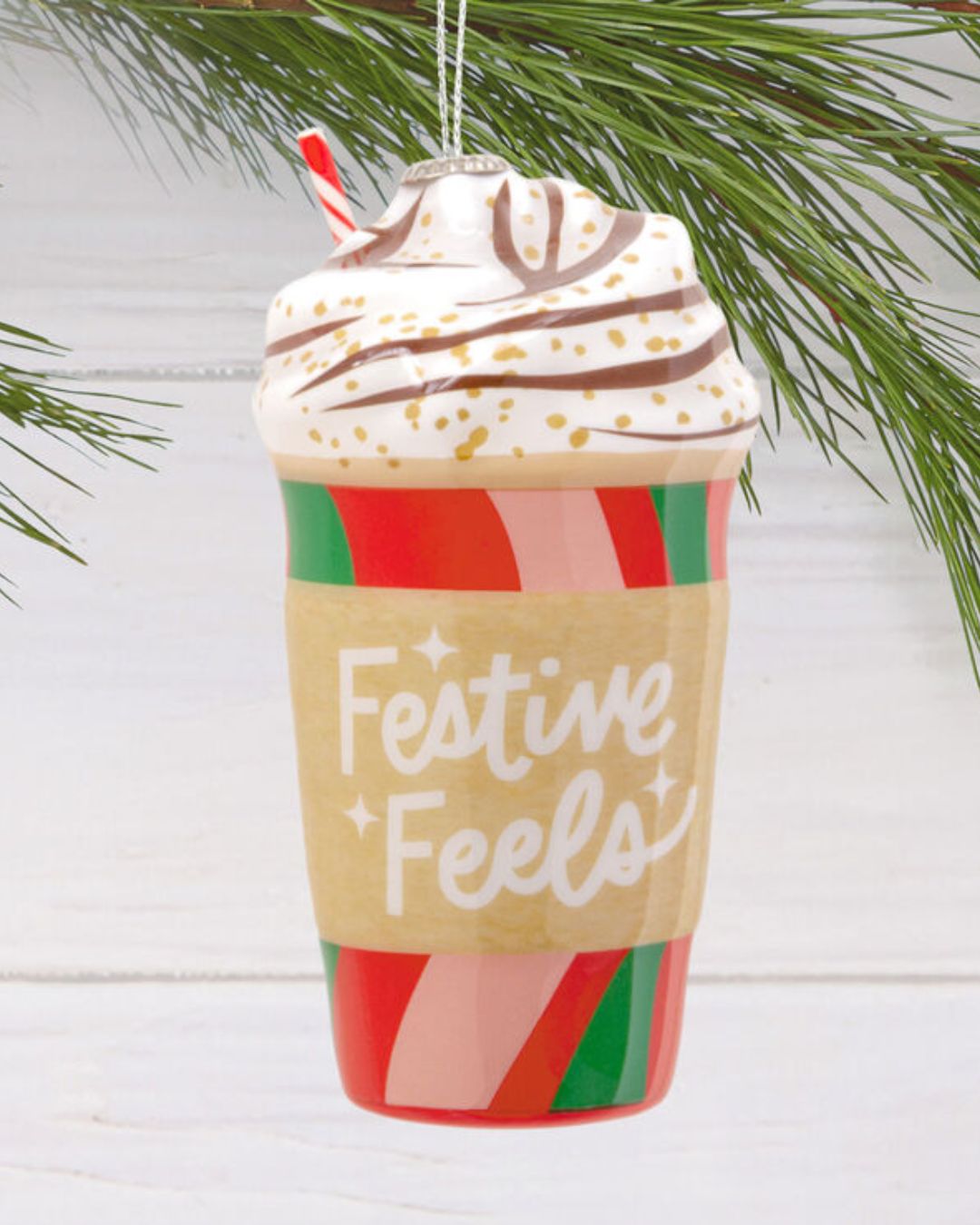Festive Feels Coffee Cup Shatterproof Ornament by Hallmark ...