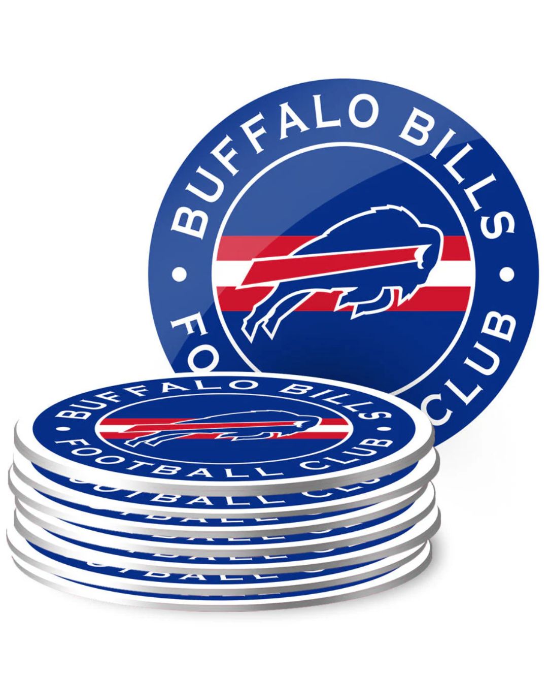 Buffalo Bills - Set of 8 Drink Coasters - RetroFestive.ca