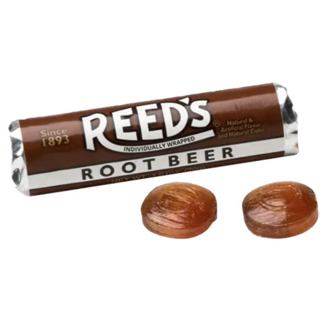 Reed's Rolls - Root Beer Hard Candy - RetroFestive.ca