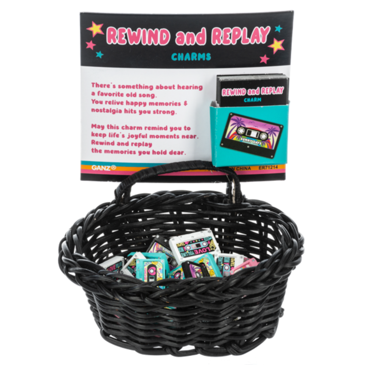 Rewind & Replay Retro Cassette Tape Charms Canada | RetroFestive.ca