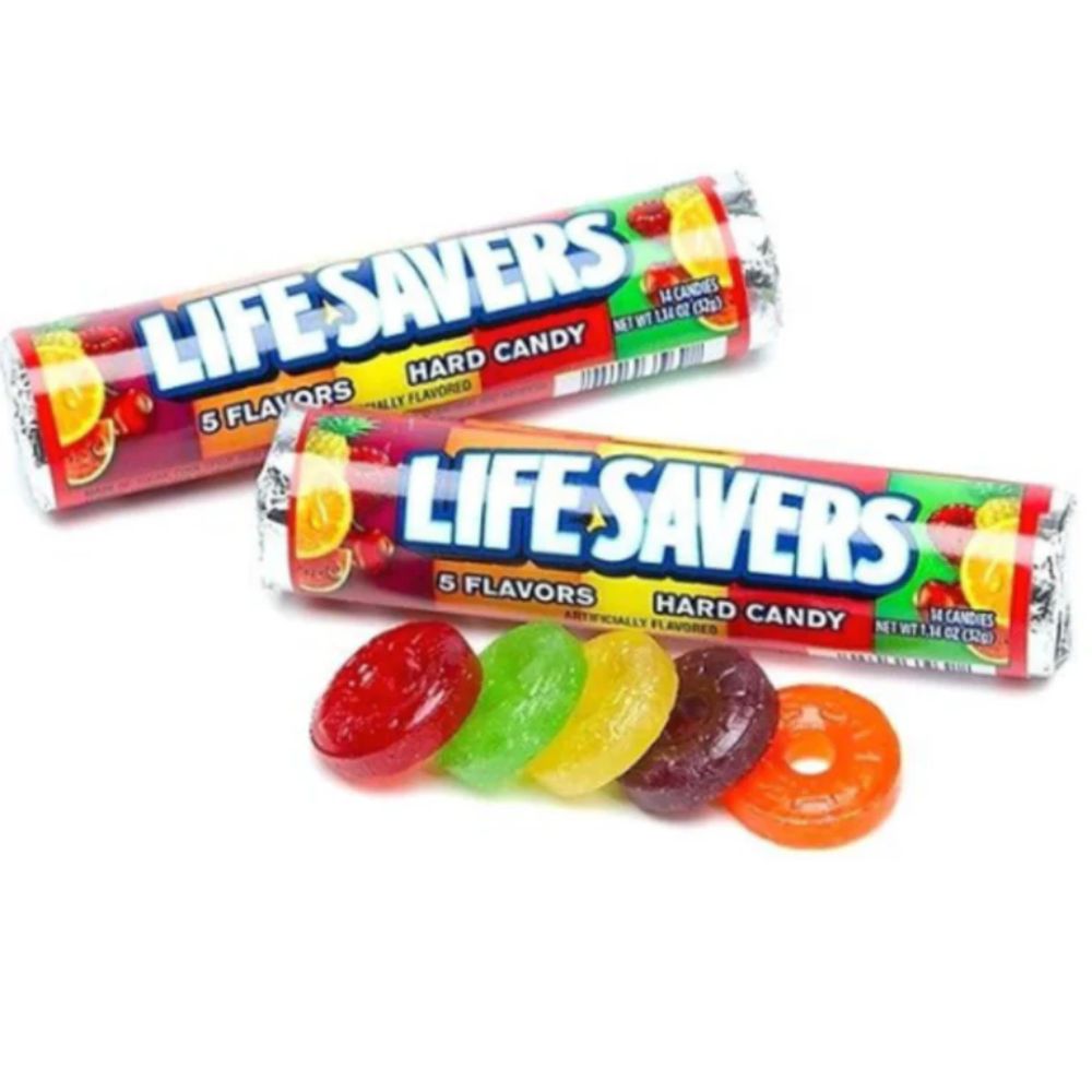 Life Savers Roll - 5 Fruit Flavour Lifesavers - RetroFestive.ca