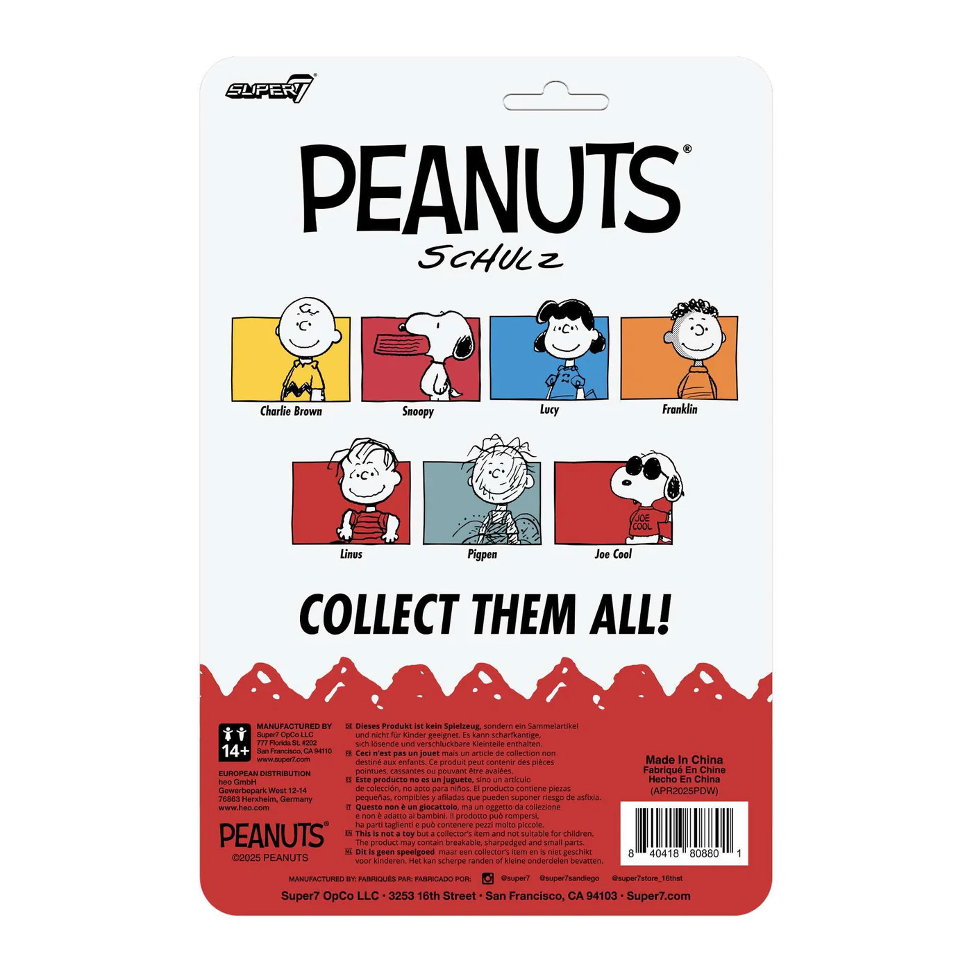 Peanuts Joe Cool 3.75" ReAction Figure Canada | RetroFestive.ca