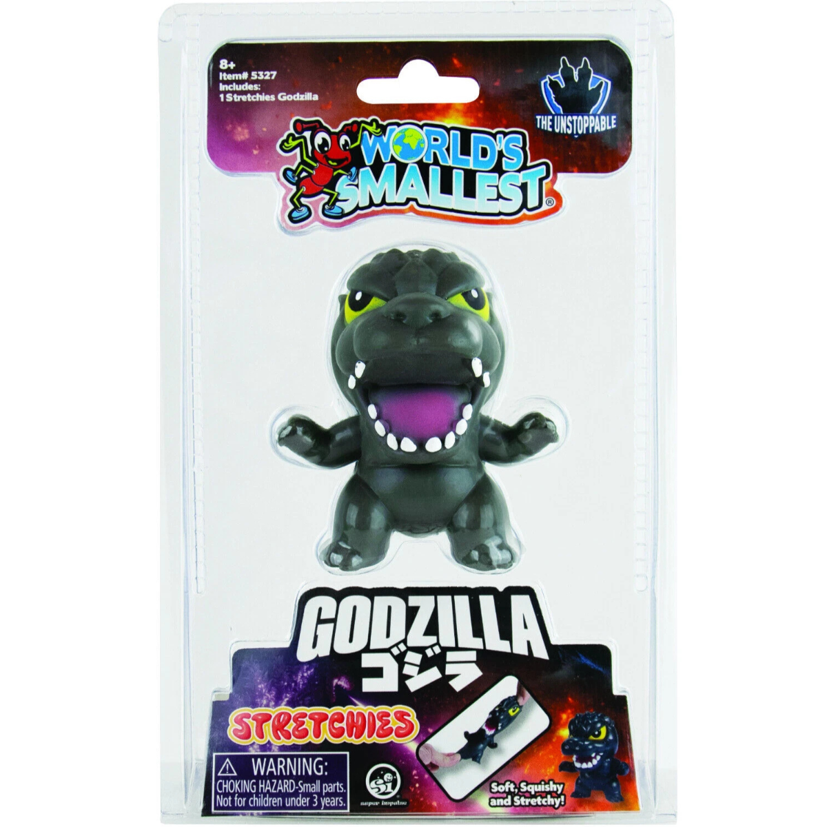 World’s Smallest Godzilla Stretchies Canada | RetroFestive.ca