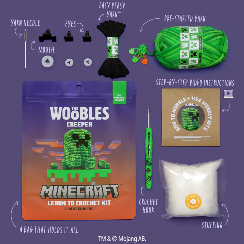 The Woobles: Minecraft - Beginner Crochet Kit (The Creeper ...