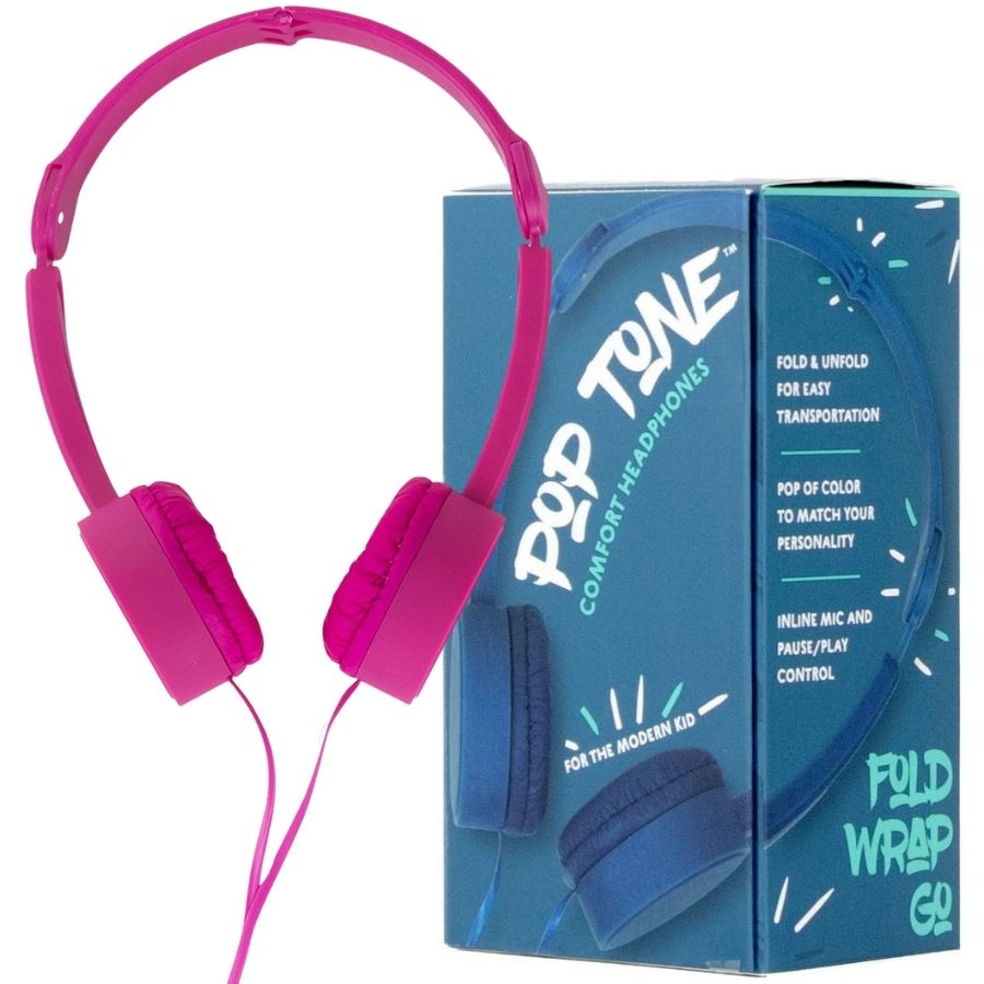 PopTones Foldable Headphones in 6 Retro Colours - RetroFestive.ca