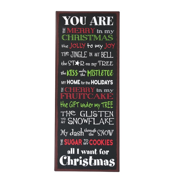 You Are All I Want for Christmas 30" Metal Sign - RetroFestive.ca