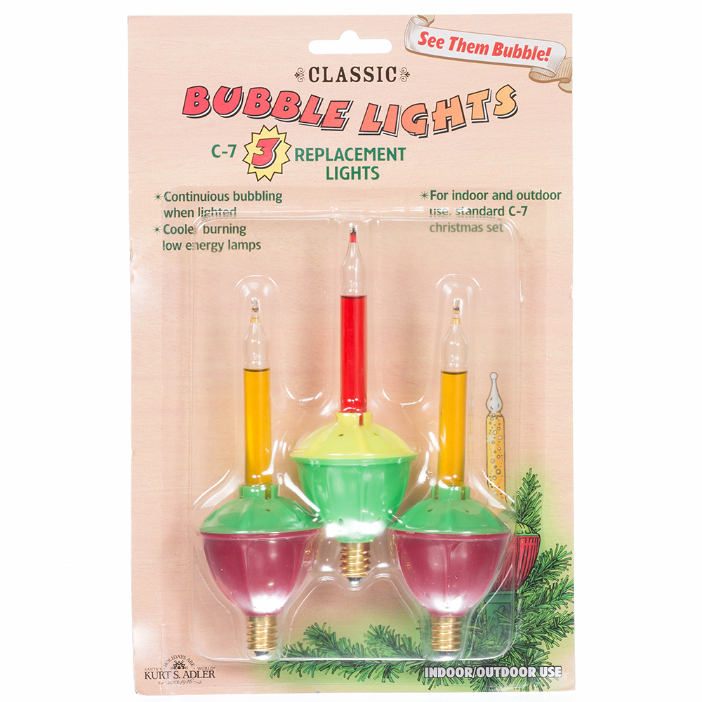 Replacement Retro Bubble Light Bulbs Set of 3 | RetroFestive.ca
