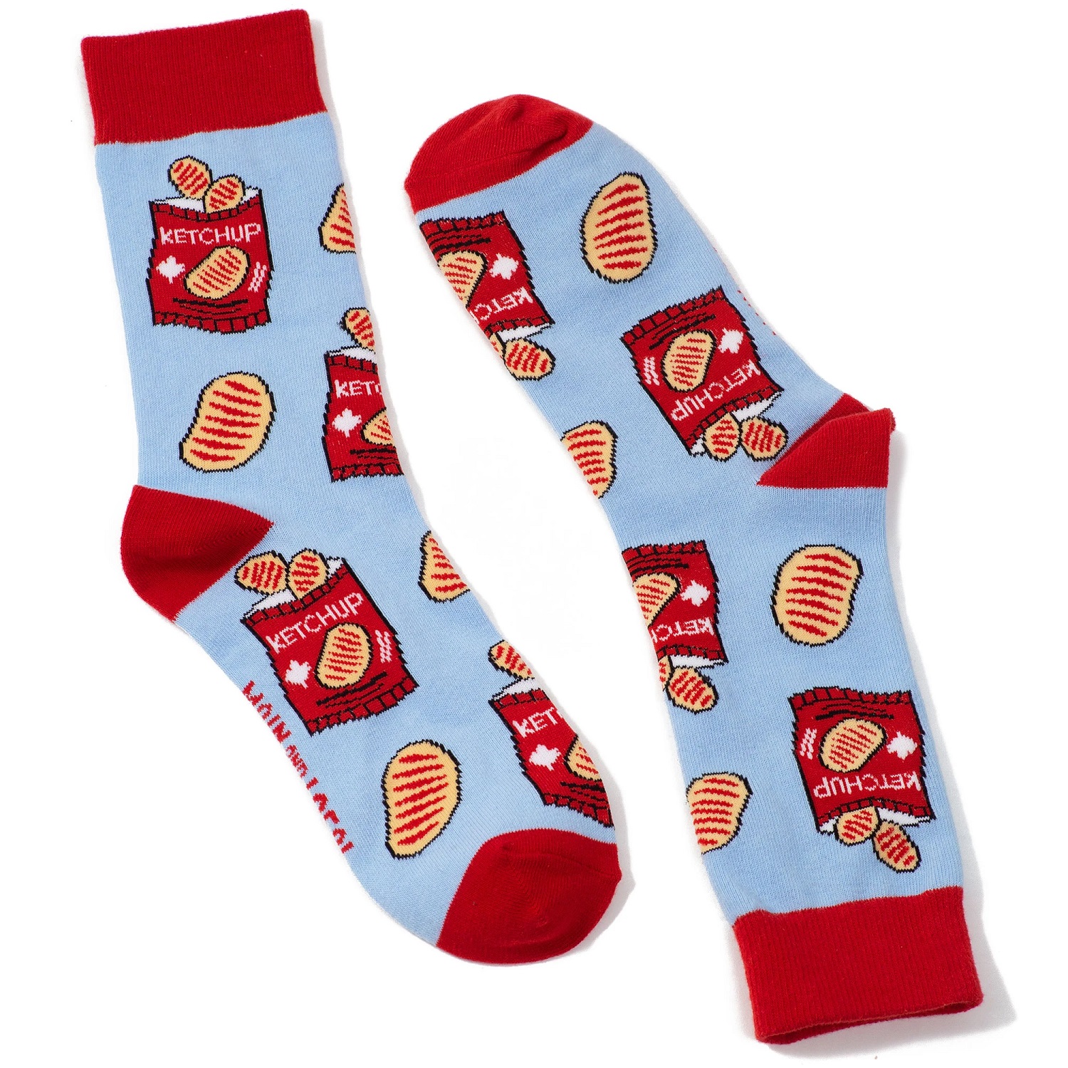 Canadian Ketchup Chips Socks RetroFestive.ca