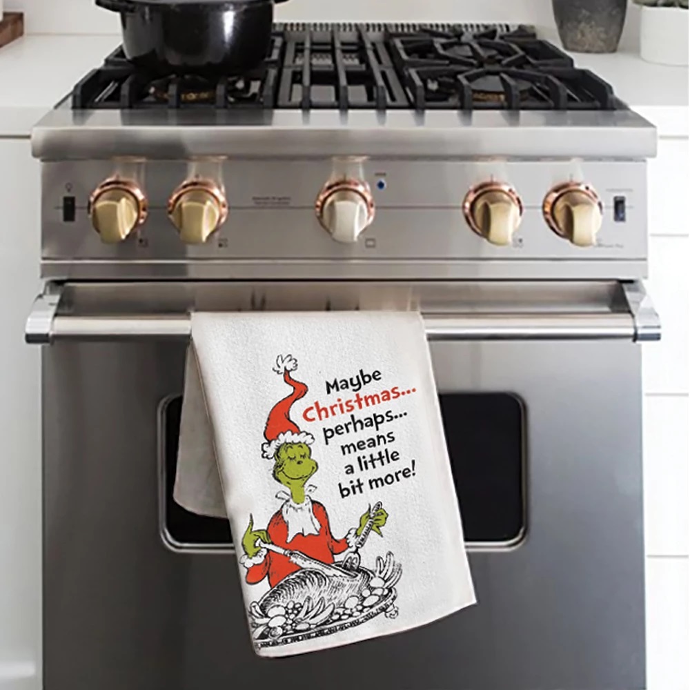 Maybe Christmas Means a Little Bit More Grinch Kitchen Towel ...