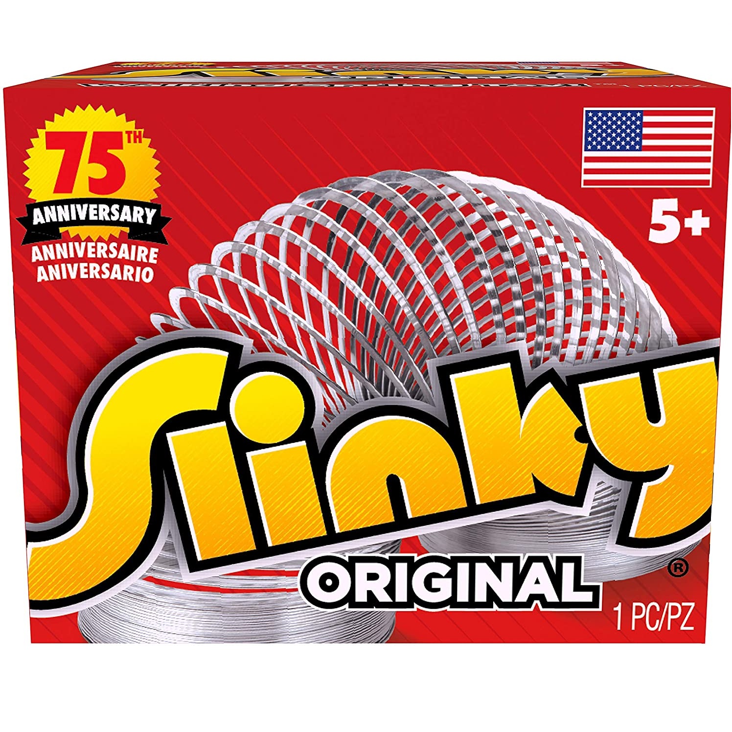 Classic Metal Slinky in 75th Anniversary Box- Damaged Box - RetroFestive.ca