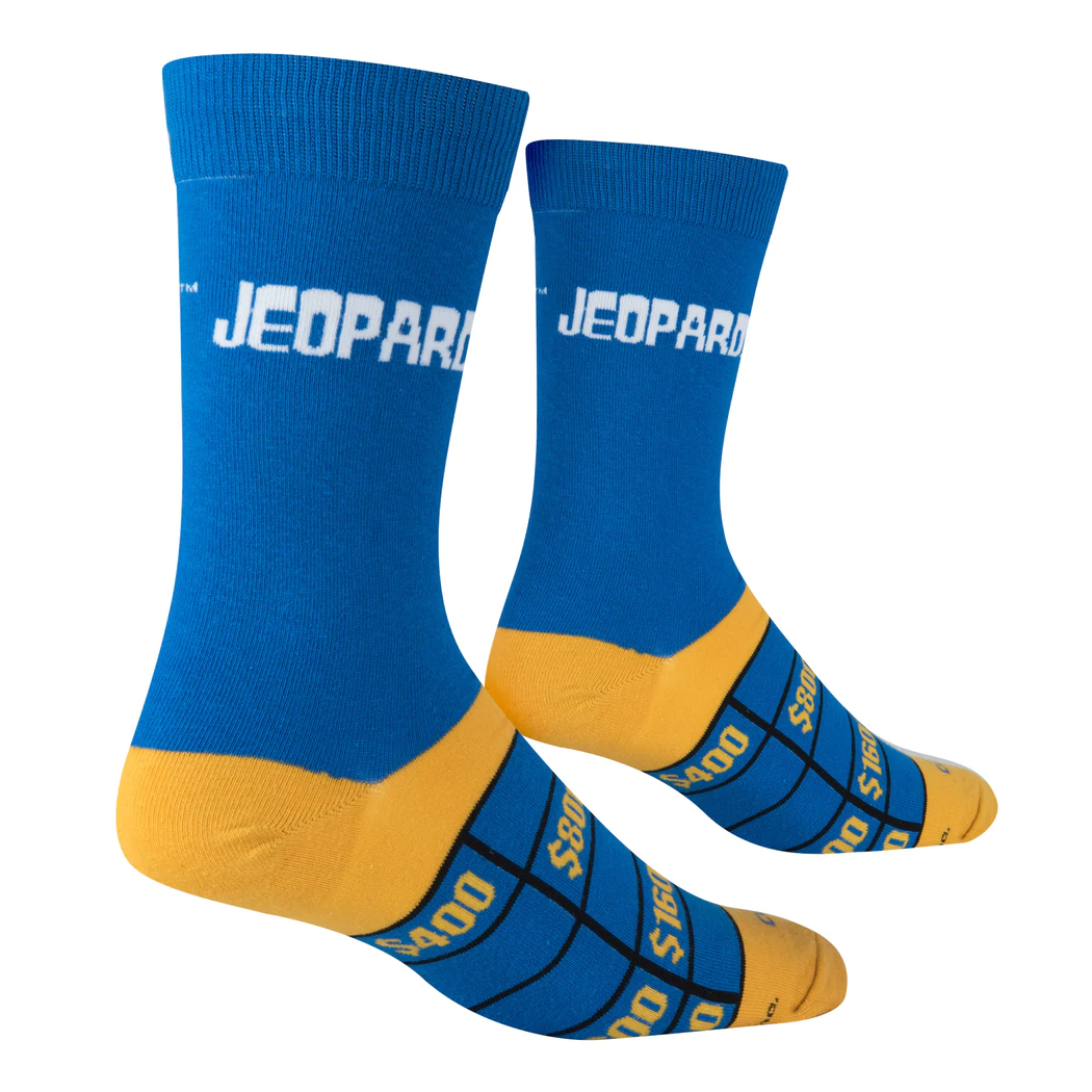 Jeopardy Men's Crew Socks by Cool Socks - RetroFestive.ca