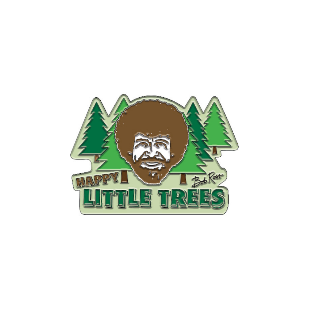 Bob Ross Happy Little Trees Enamel Pin - RetroFestive.ca