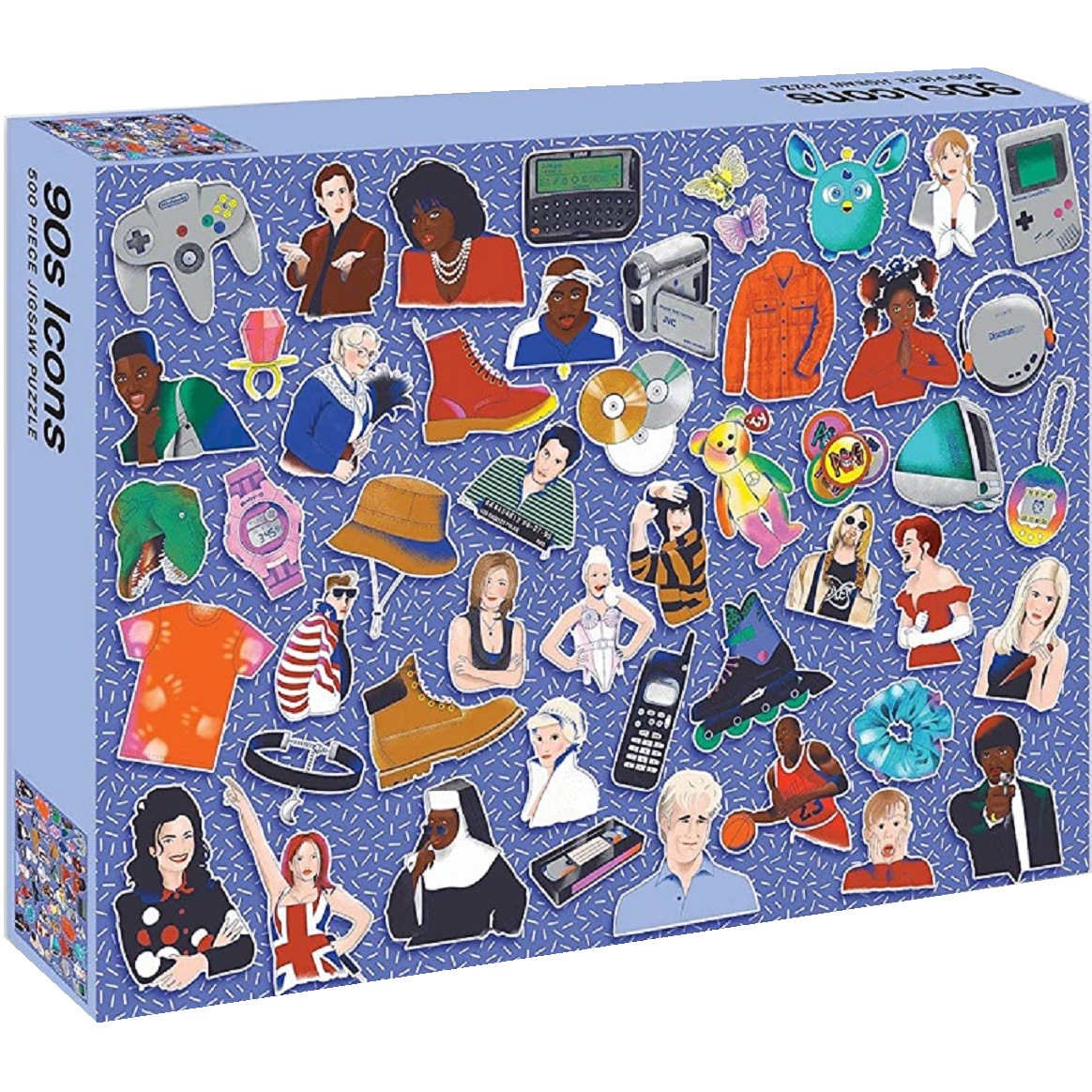 Icons of the 90s Illustrated Jigsaw Puzzle - RetroFestive.ca