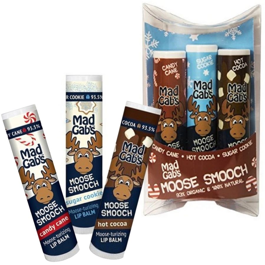 Mad Gab's Moose Smooch Lip Balm - Holiday 3-Pack - RetroFestive.ca