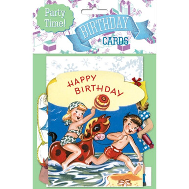 Vintage Birthday Cards: Party Time Pack of 10 - RetroFestive.ca