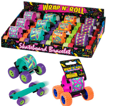 Wrap n Roll Skateboard Slap Bracelet - RetroFestive.ca