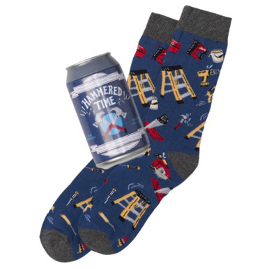 Handyman Men's Beer Can Socks by Hatley - RetroFestive.ca