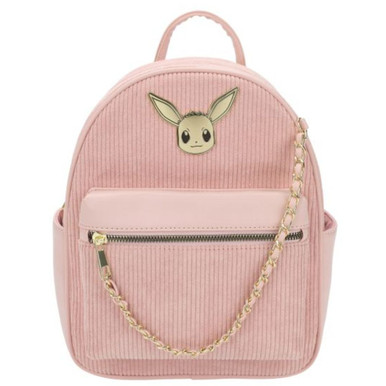 Pokemon Eevee Mini Backpack Pink Corduroy - RetroFestive.ca