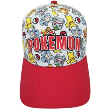 Pokemon Characters - Red Logo Snapback Hat - RetroFestive.ca