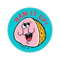 Ham It Up! - Ham Scent Retro Scratch 'n Sniff Stickers - RetroFestive.ca